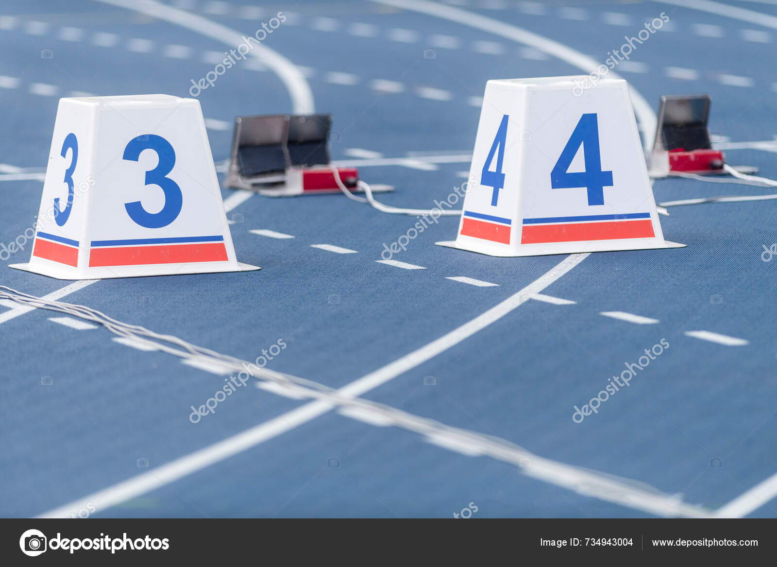 Starting Block Numbers Lines Horizontal Sport Theme Poster Greeting ...