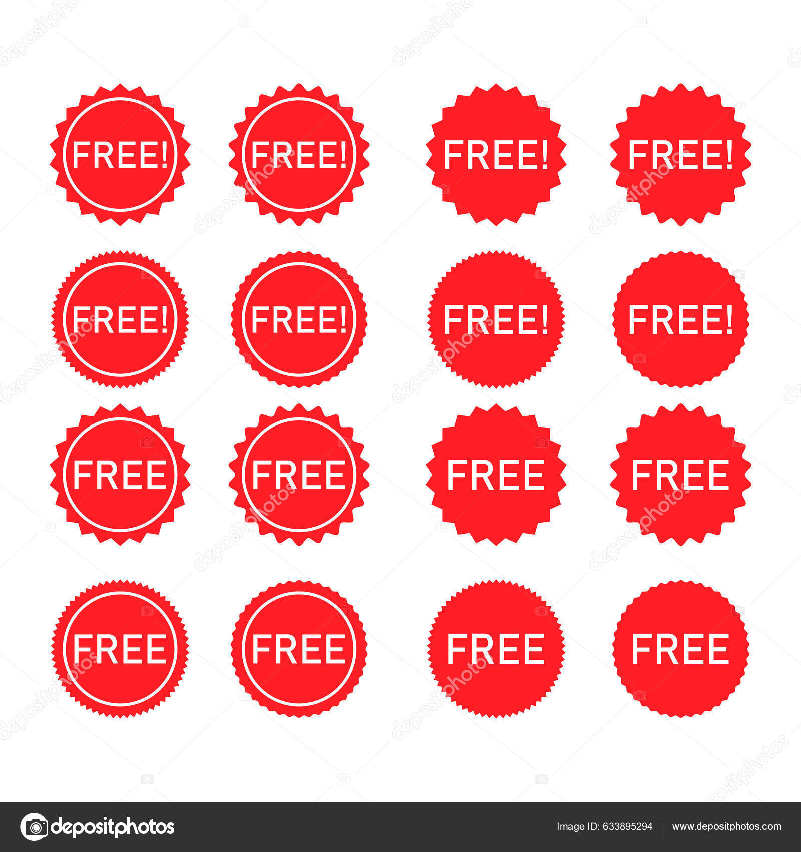 Set Free Web Button Sign Promotion Design Label Icon Gratis Stock ...