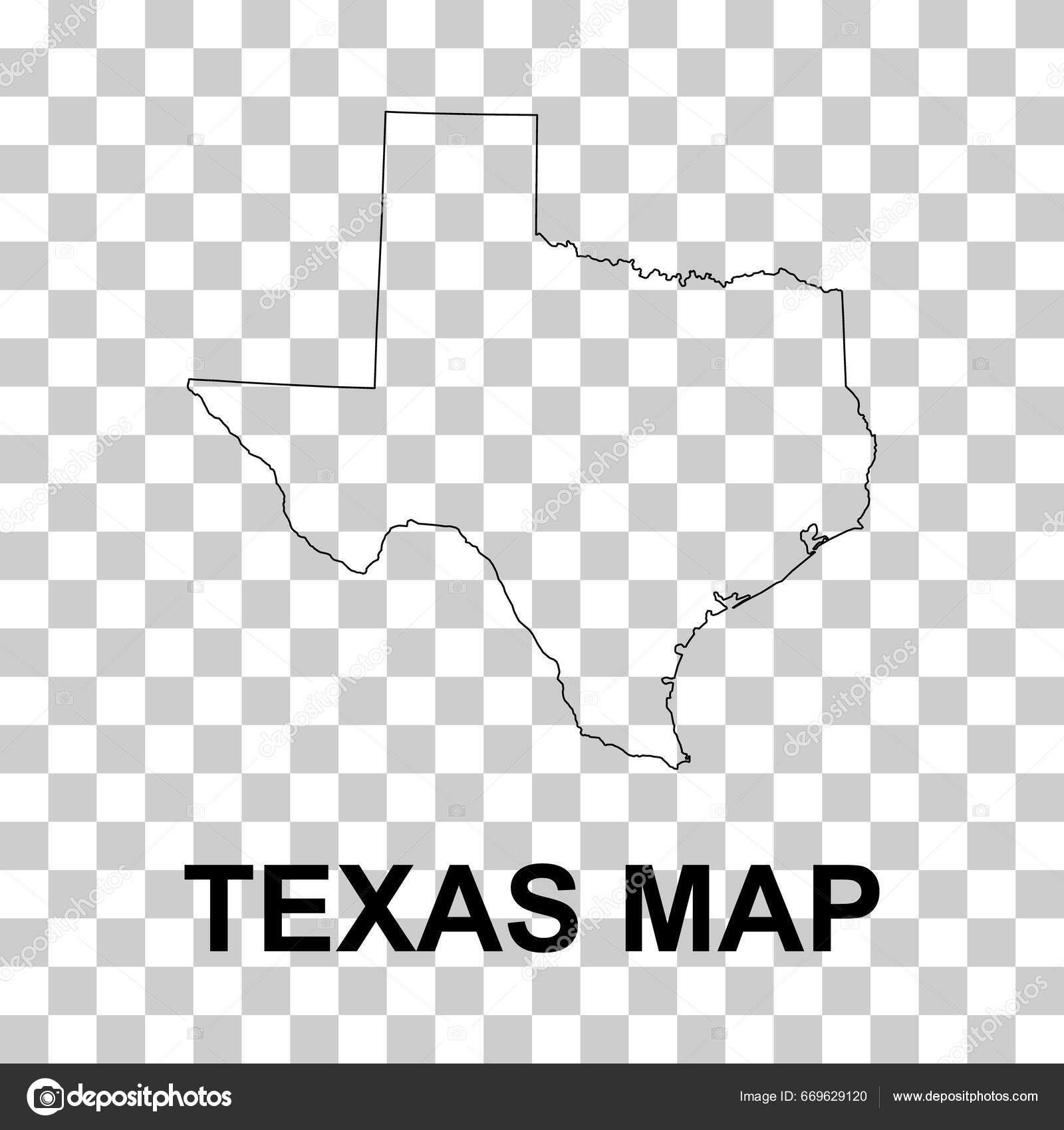 Texas Map Shape United States America Flat Concept Icon Symbol Stock ...