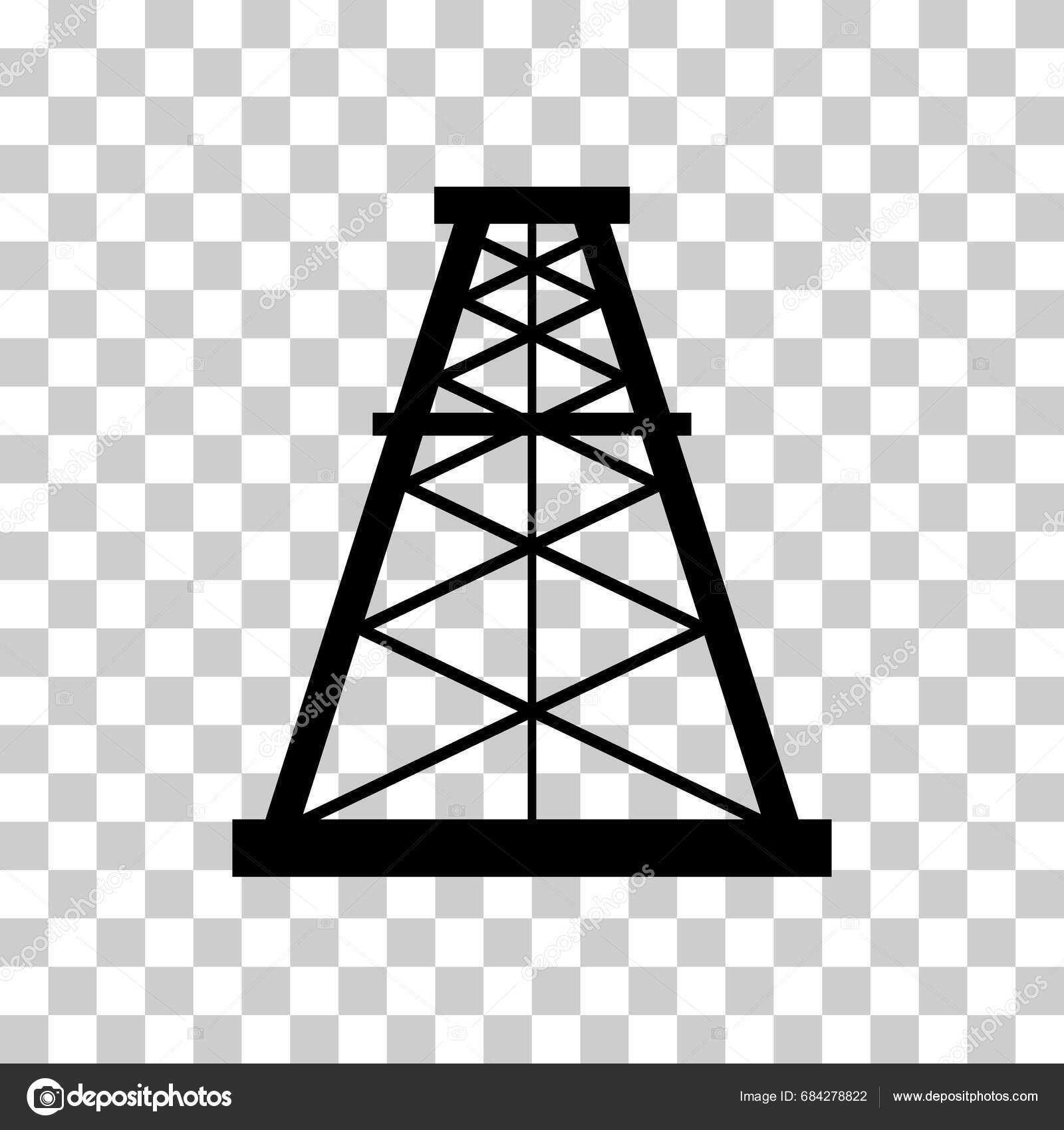 Oil Rig Flat Graphic Icon Fuel Platform Industry Tower Gas Stock Vector ...