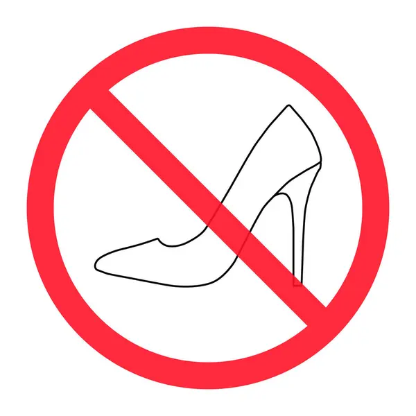 Dilarang di tumit sepatu Vektor Stok, Ilustrasi Dilarang di tumit ...