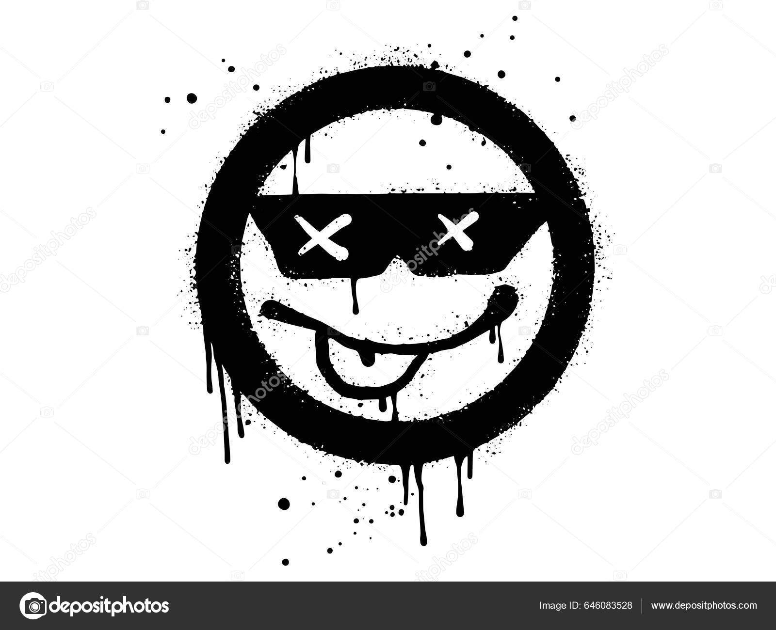 Graffiti Smiley Gezicht Tekening