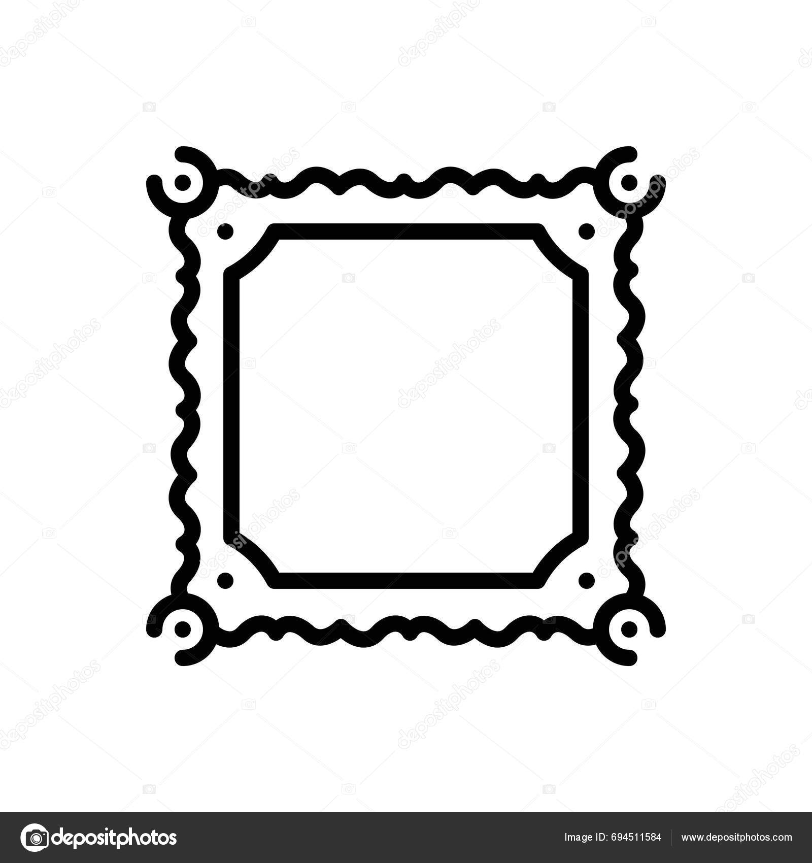 Black Line Icon Border Stock Vector by ©creativepriyanka 694511584