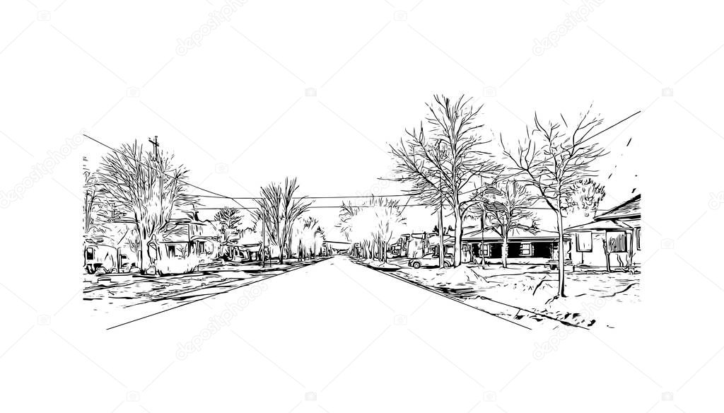 Imprimir Vista del edificio con el hito de Rogers es la ciudad en ...