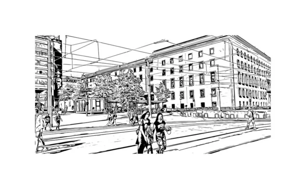 Warszawa rysunek imágenes de stock de arte vectorial | Depositphotos