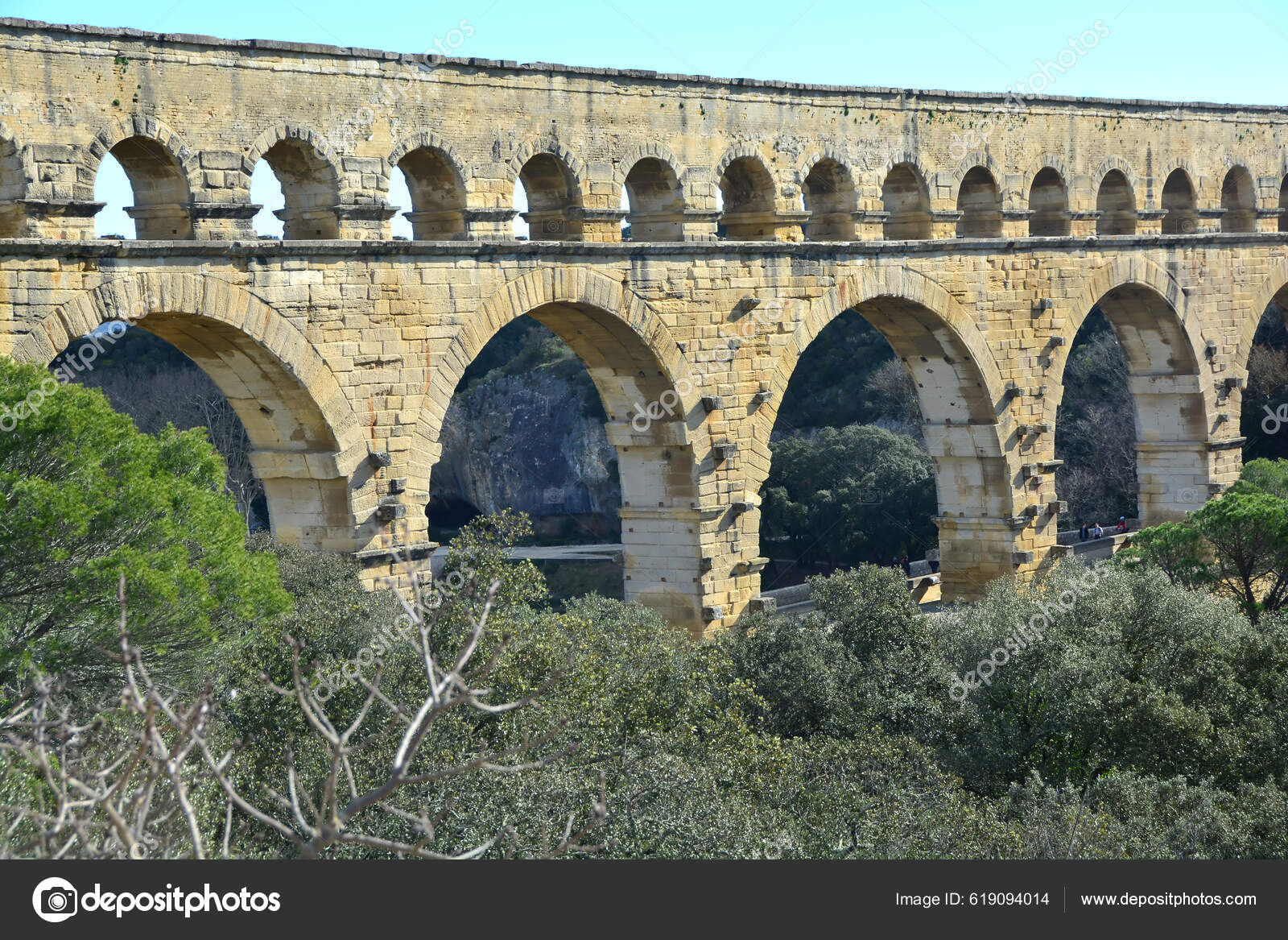 Ancient Roman Pont Gard Aqueduct Viaduct Bridge Highest All Ancient ...