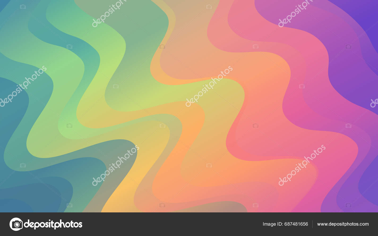 Colorful Abstract Geometric Shapes Pastel Colours Modern Graphic Design ...