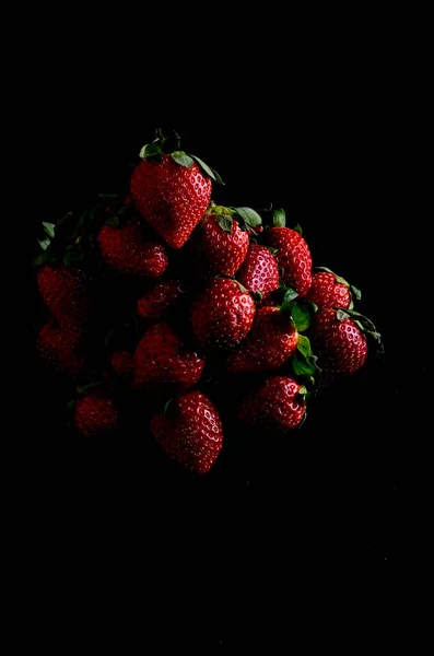 Strawberry black background Stock Photos, Royalty Free Strawberry black ...