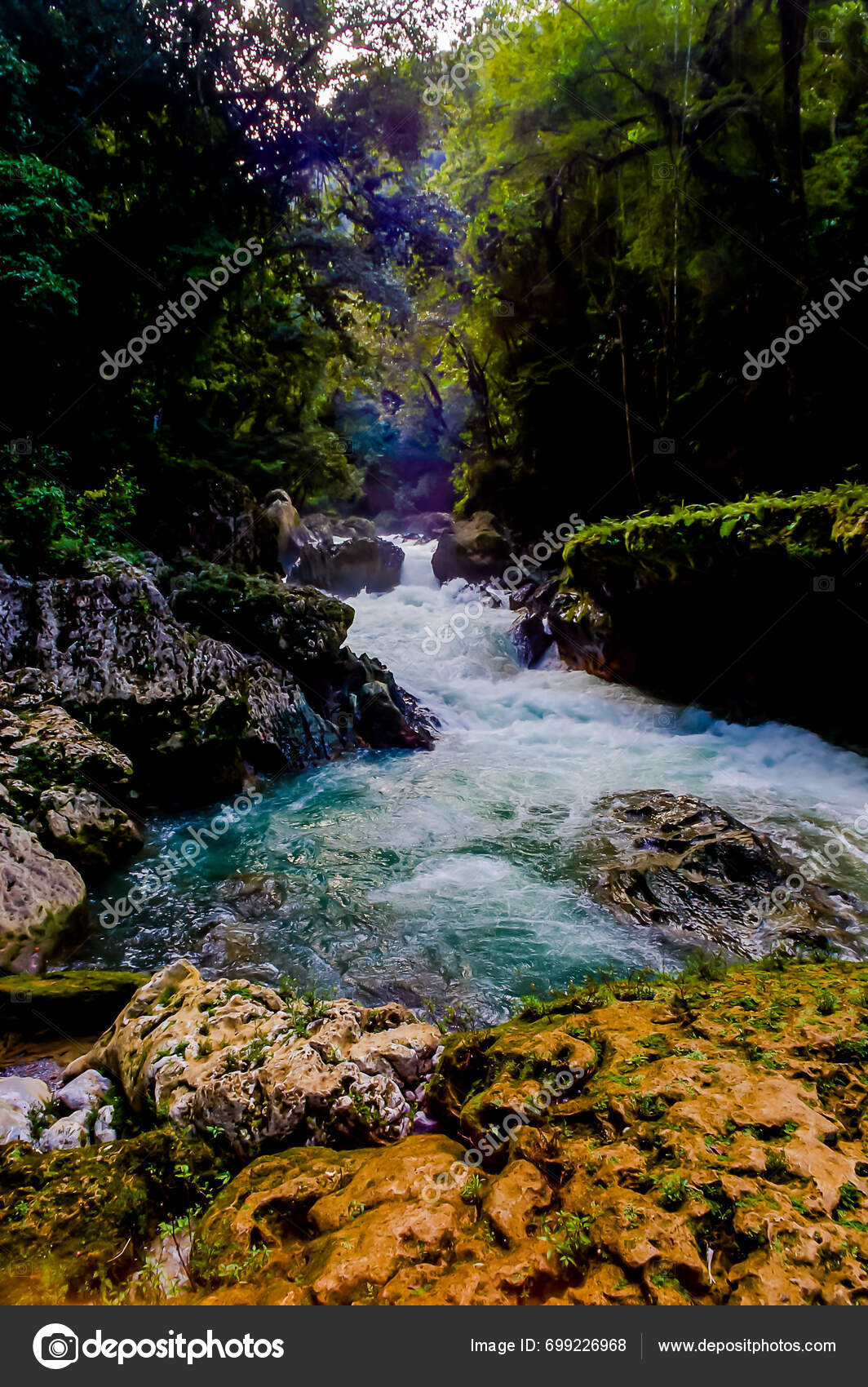 Landscape Semuc Champey Lanquin Guatemala Central America — Stock Photo ...