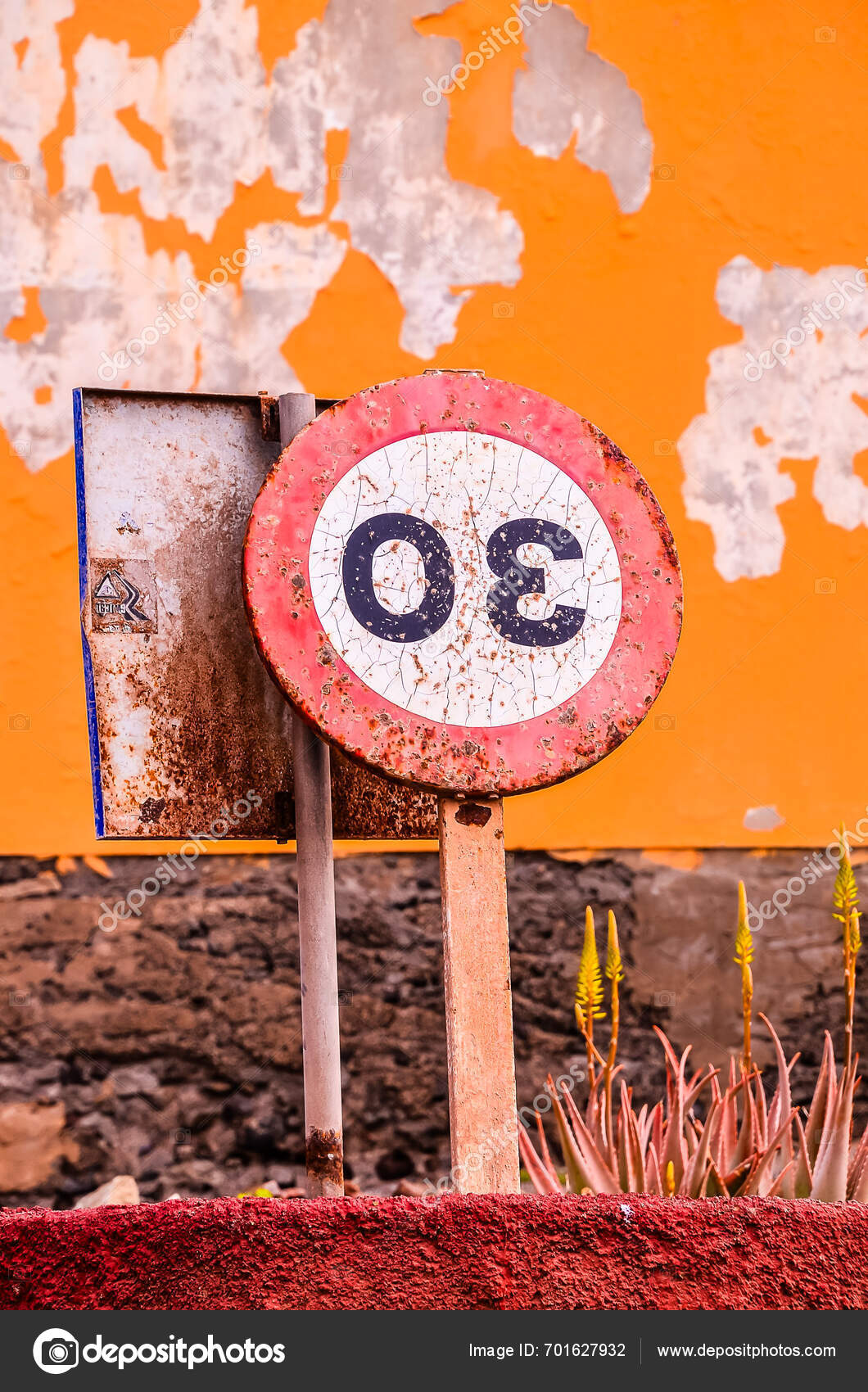 Vintage Old Rusty Road Sign Consumed Time — Stock Photo © underworld1 ...