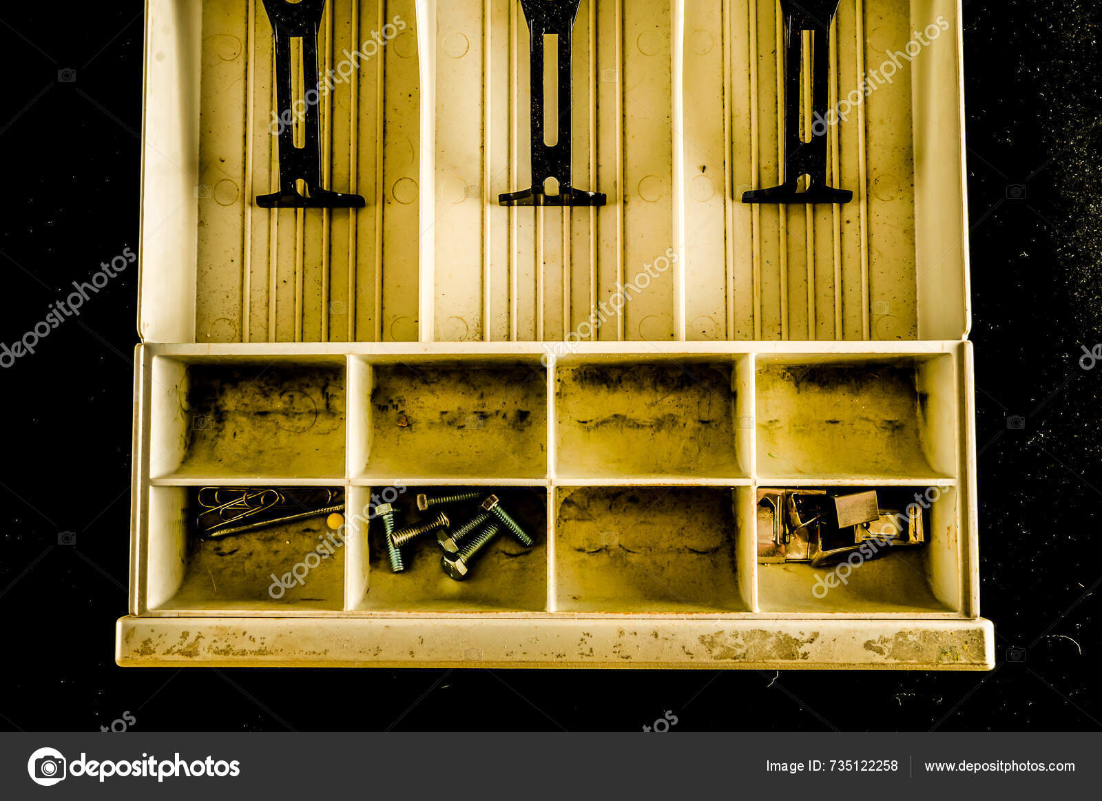 Drawer Full Screws Nails — Stock Photo © underworld1 #735122258