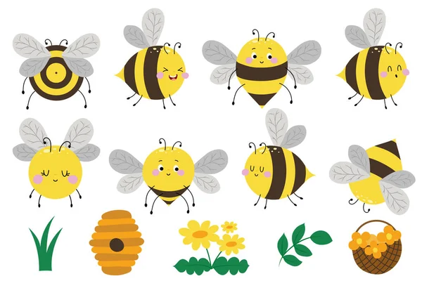 7,439,228 Bee pollination cartoon Vector Images | Depositphotos