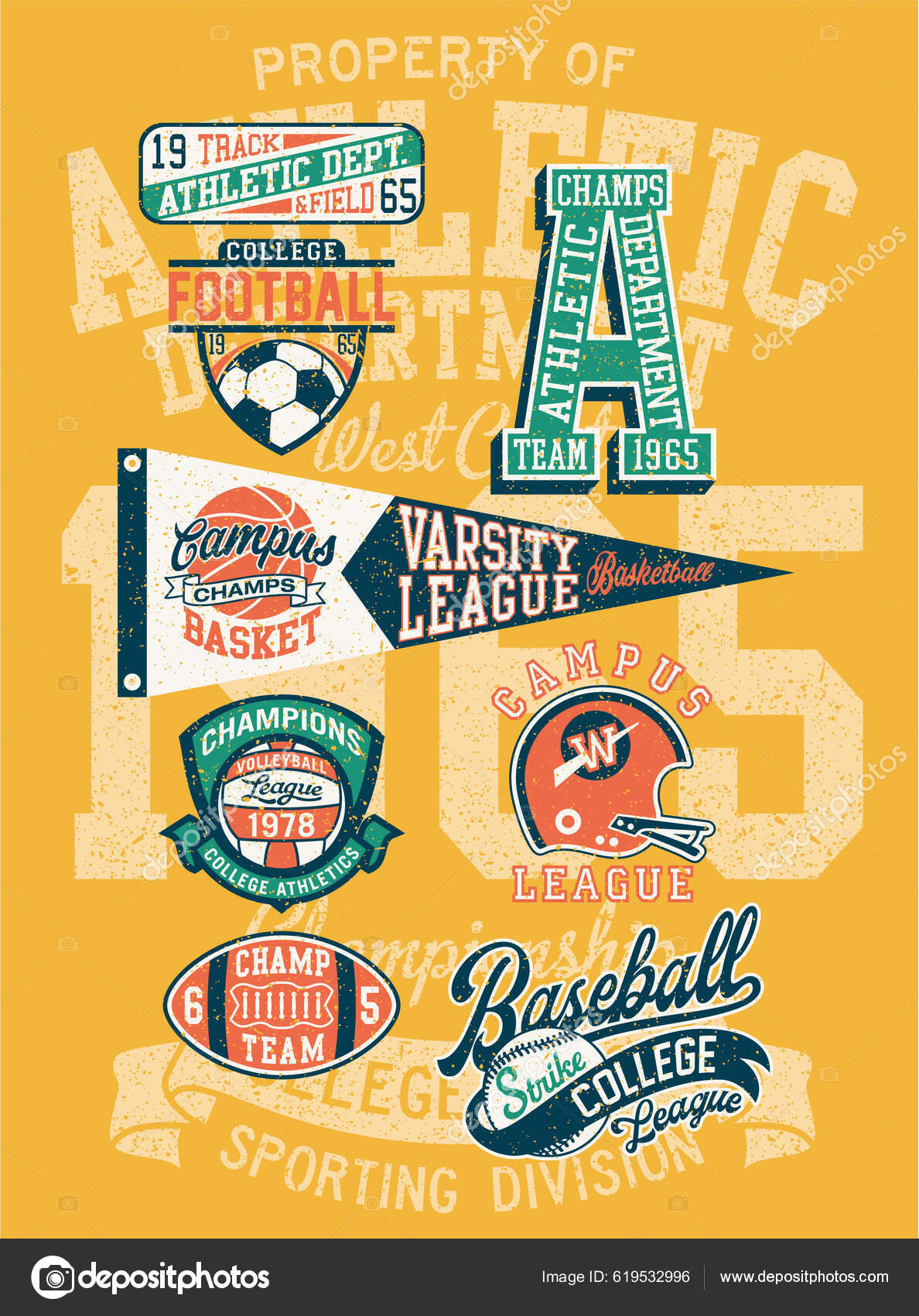 Vintage Baseball Patches