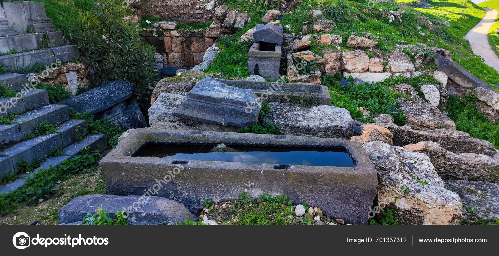 Vista Las Tumbas Romanas Umm Qais Gadara Jordania — Foto de stock ...
