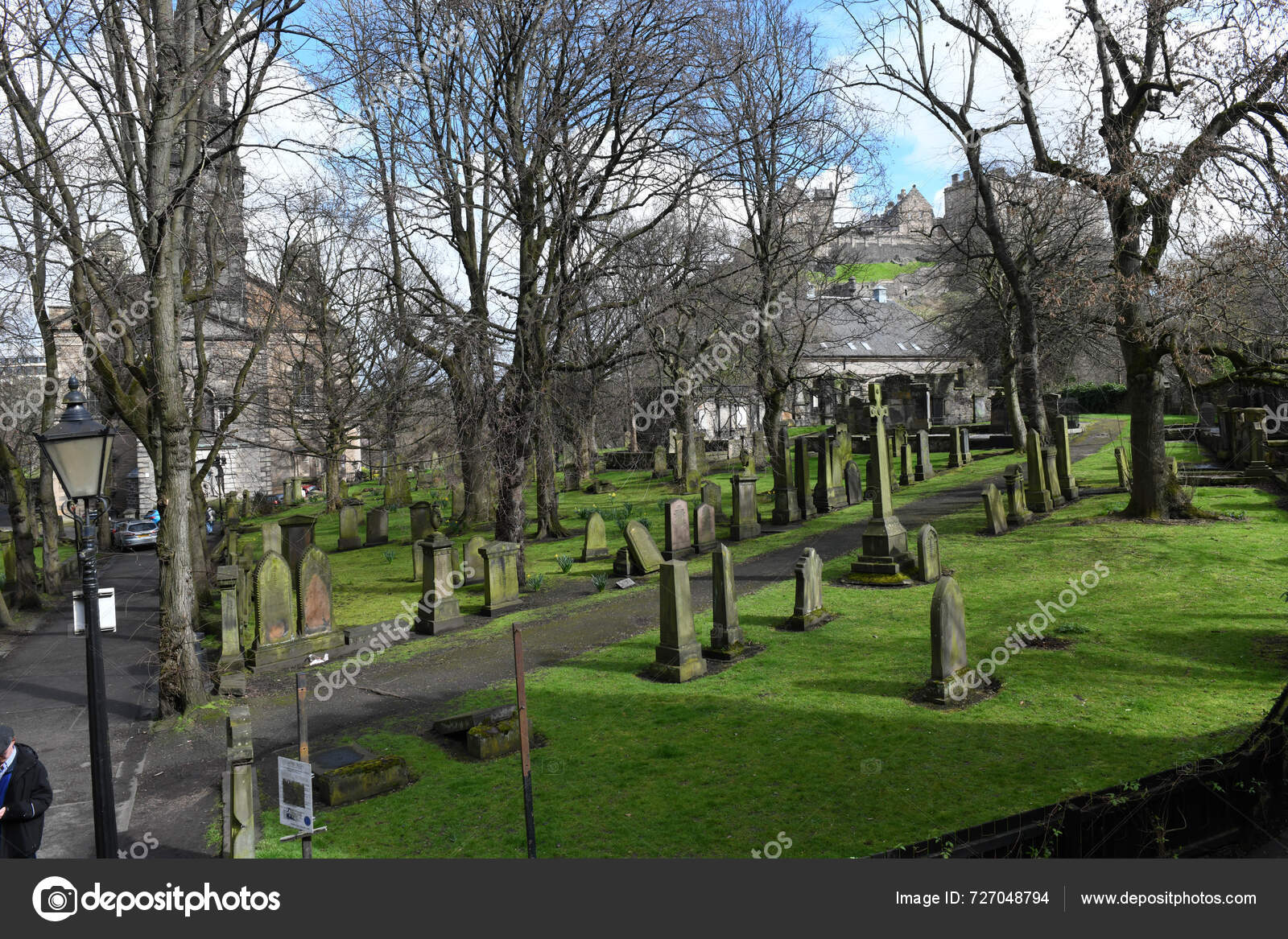 Edinburgh Scotland March 2024 View Greyfriars Kirkyard Cemetery ...