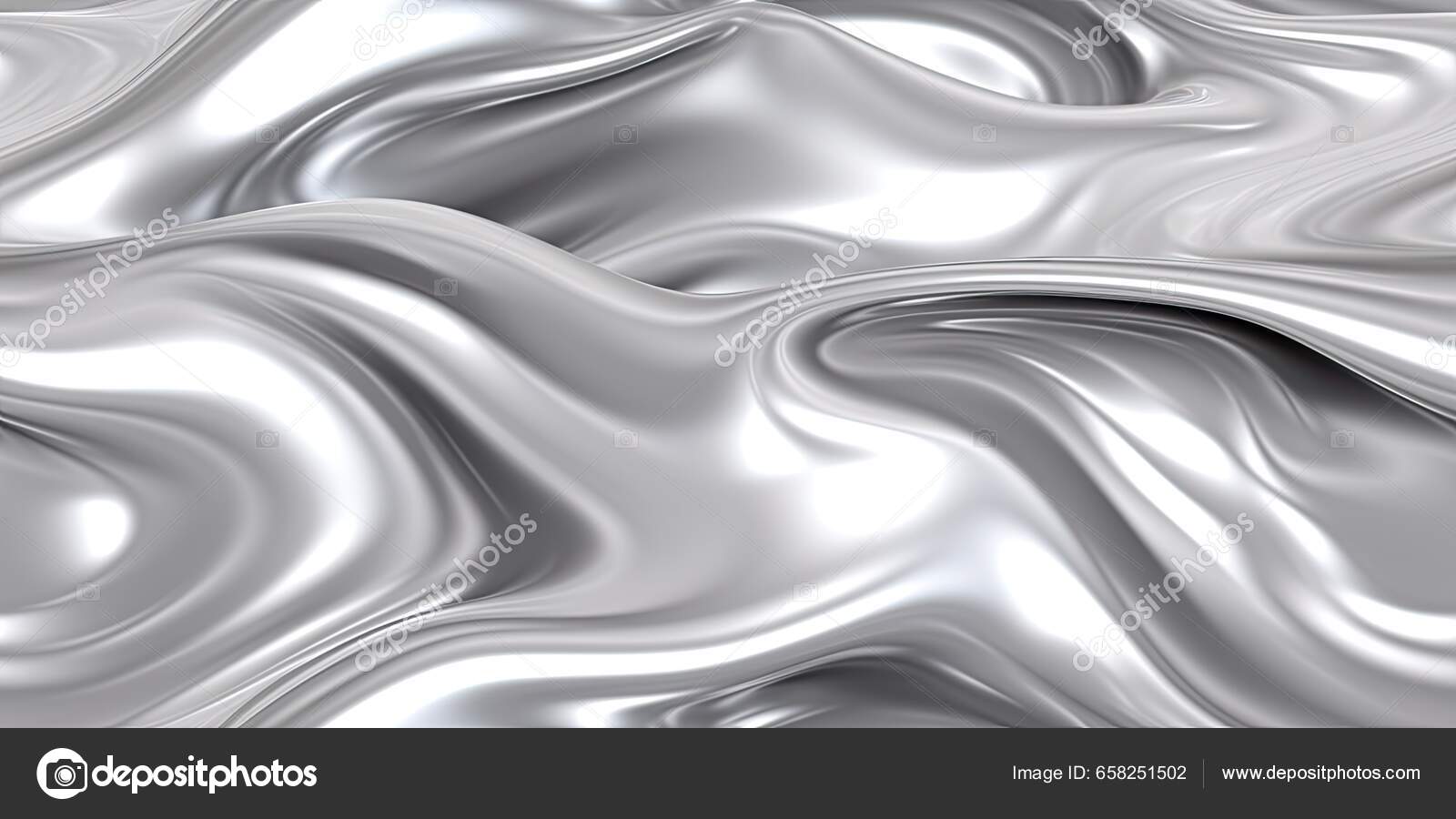 Abstract Background Flowing Liquid Metal Texture Seamless Silver Background — Stock Photo ...