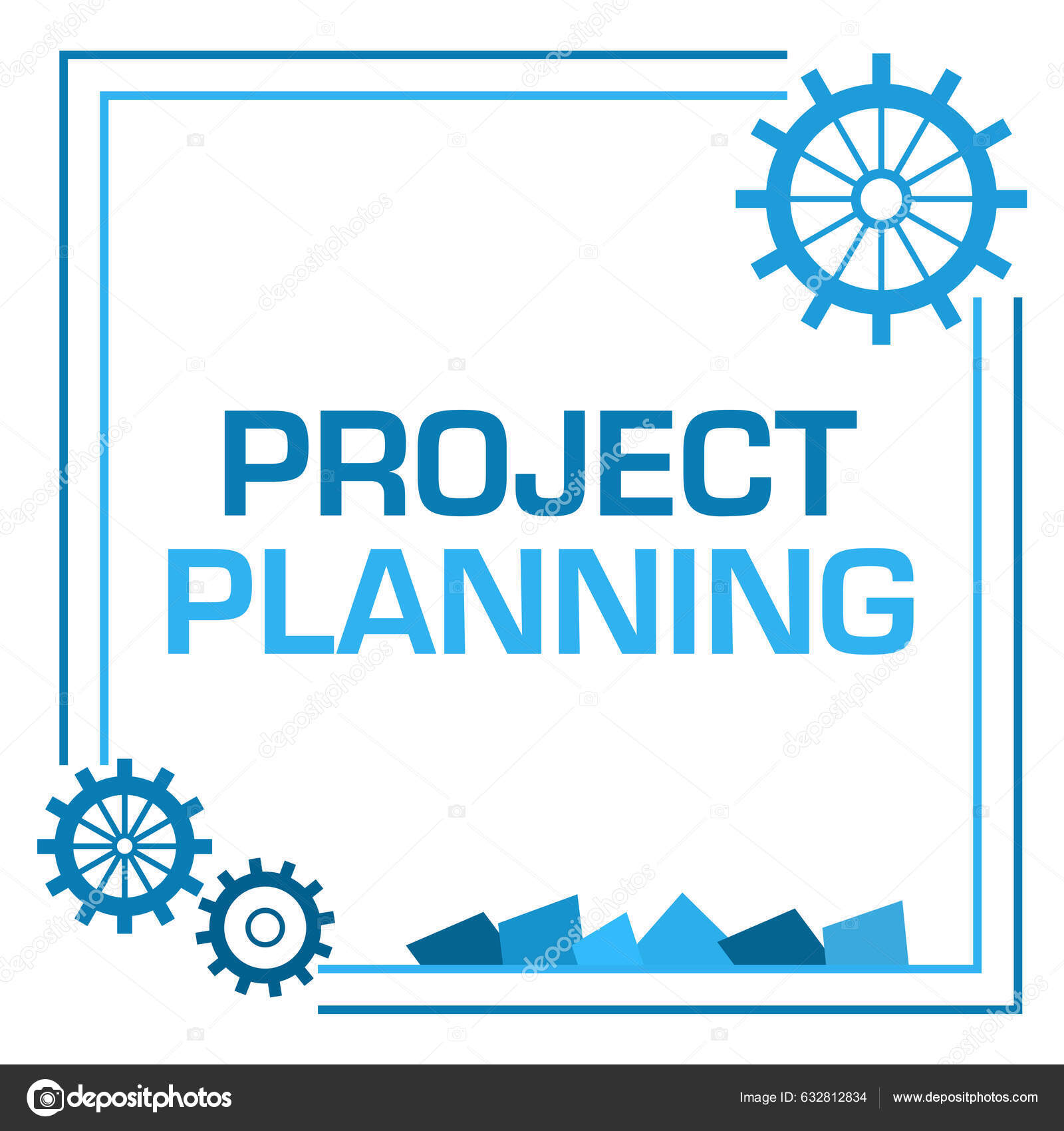 Project Planning Concept Image Text Gear Symbols — Stock Photo ...