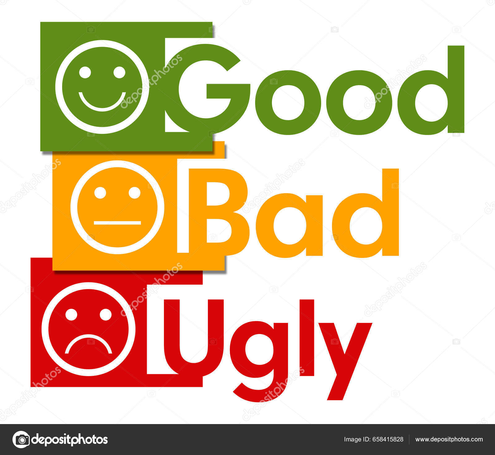 Good Bad Ugly Concept Image Text Related Symbols — Stock Photo ...