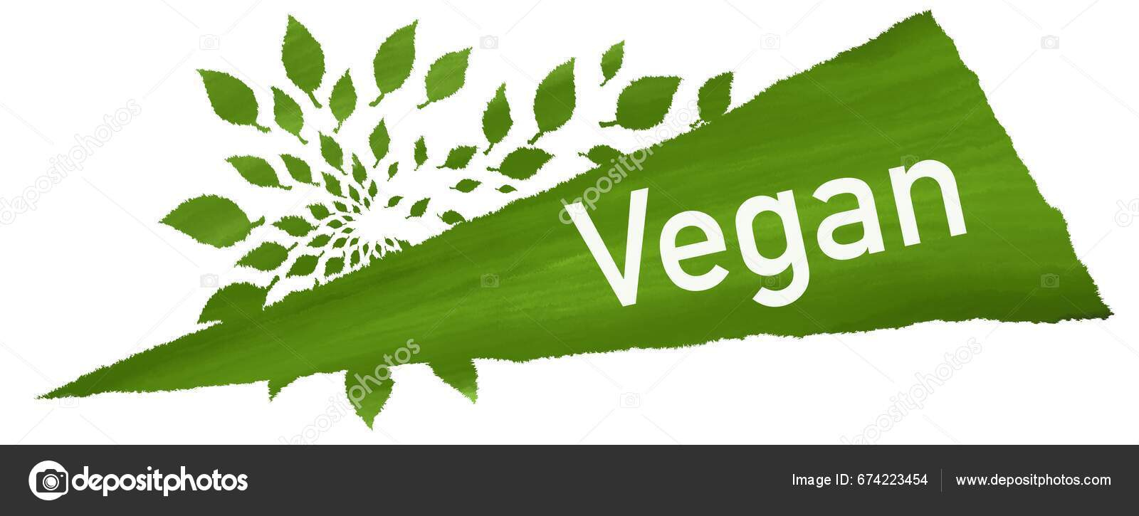 Vegan Concept Image Text Green Leaves Symbols — Stock Photo © ileezhun ...