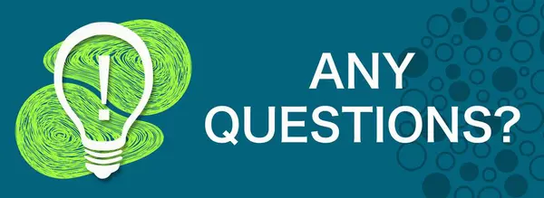 Any Questions Concept Image Text Bulb Symbol — Stock Photo © ileezhun ...