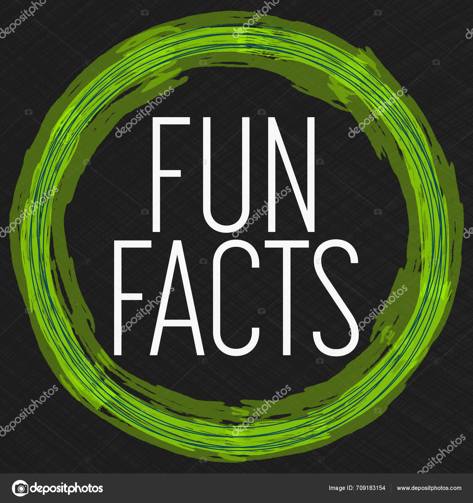 Fun Facts Text Written Dark Background Green Circular Element — Stock ...