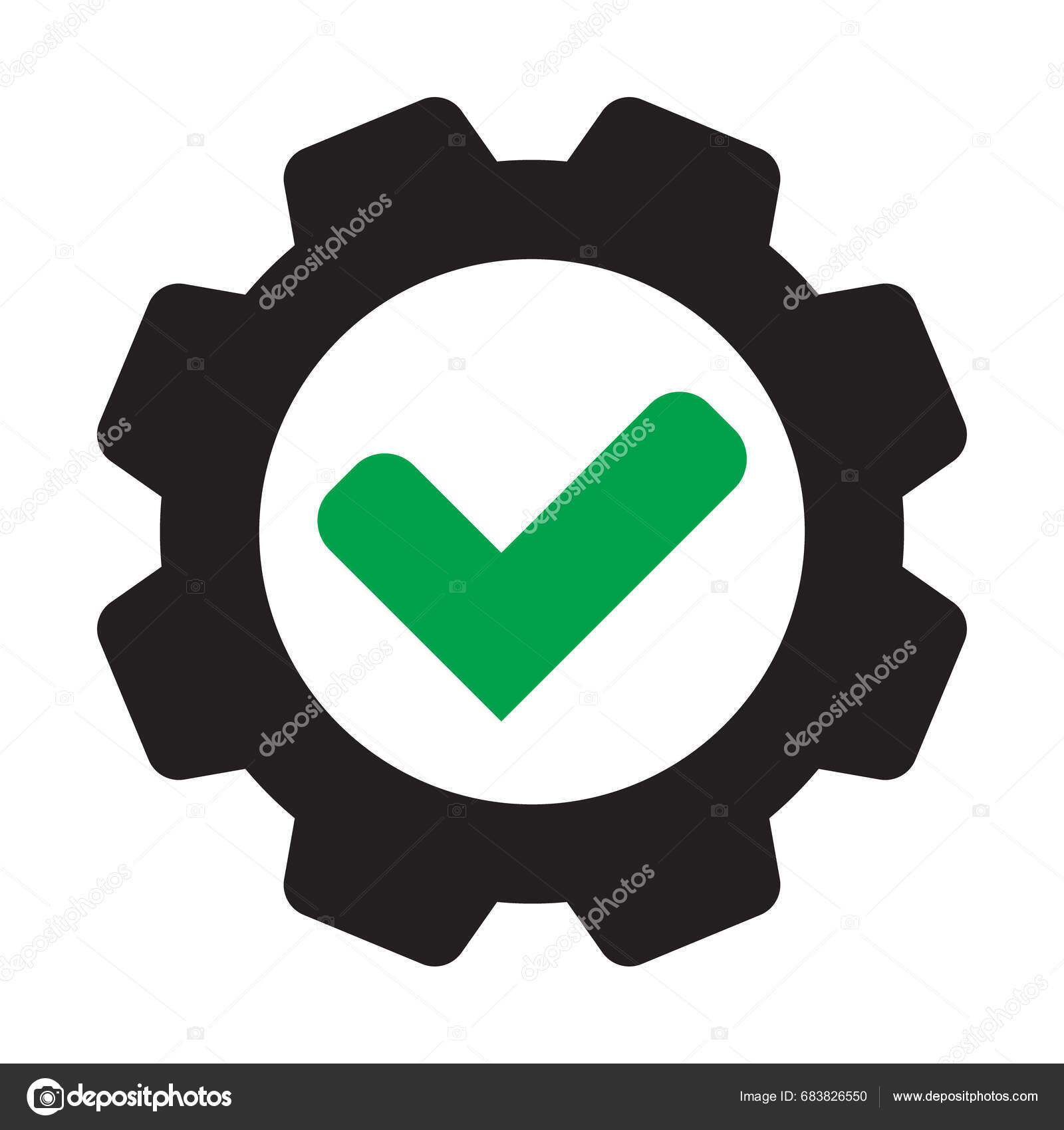 Check Mark Gear Icon Cog Green Check Icon Stock Vector by ©DMVector ... Check Mark Gear Icon Cog Green Check Icon Stock Vector by ©DMVector ...