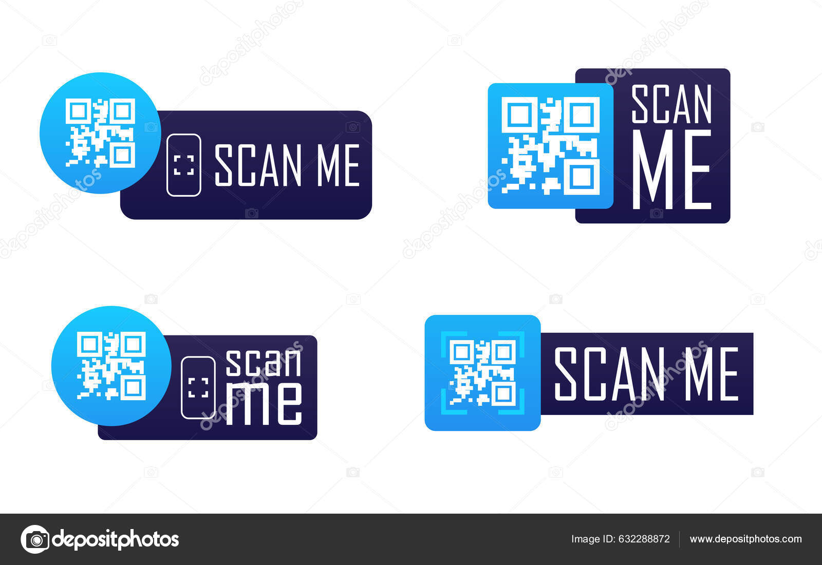 Scan Code Badges Labels Infographic Set Mobile Payment Apps Vector ...