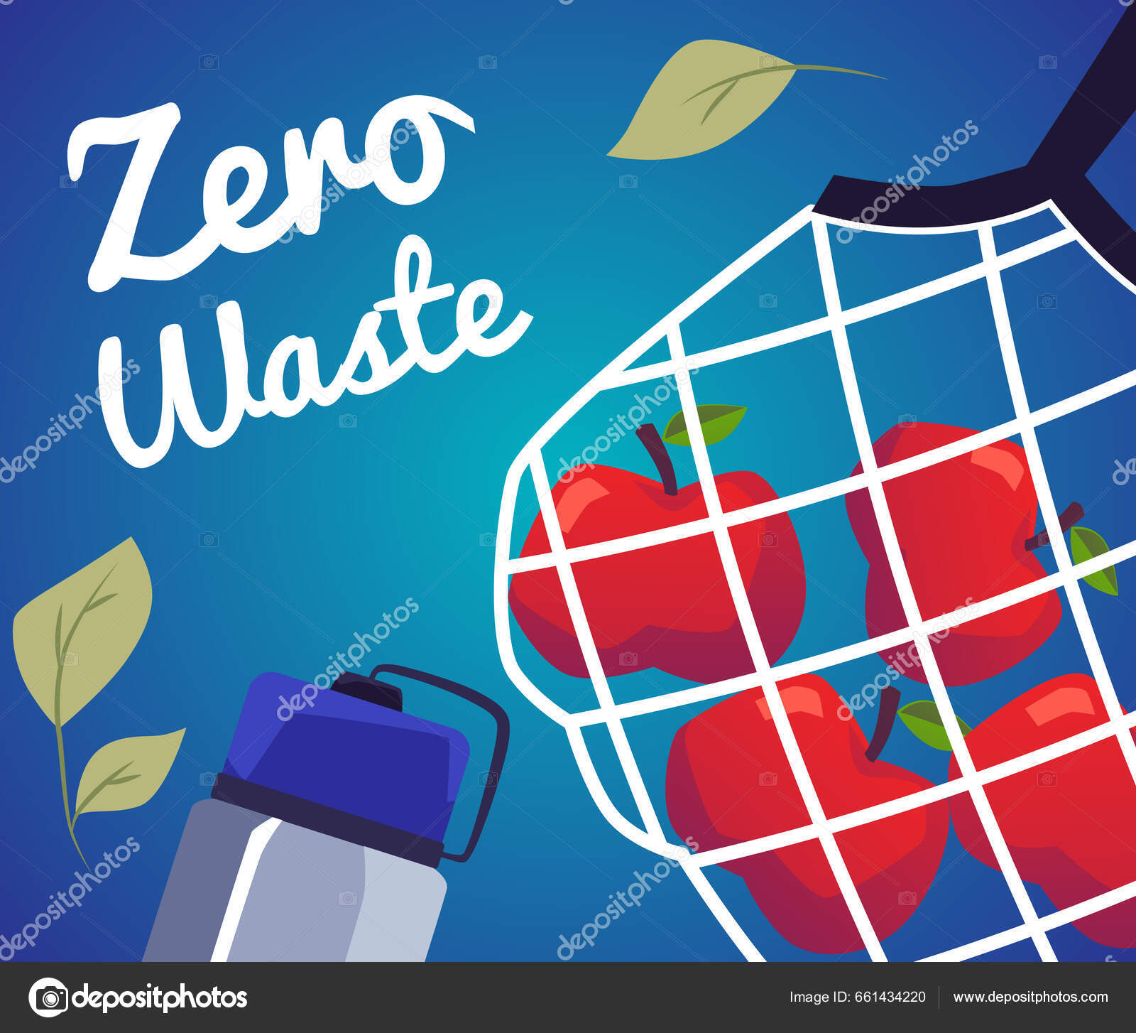 Eco Friendly Zero Waste Banner Poster Template Flat Vector Illustration ...