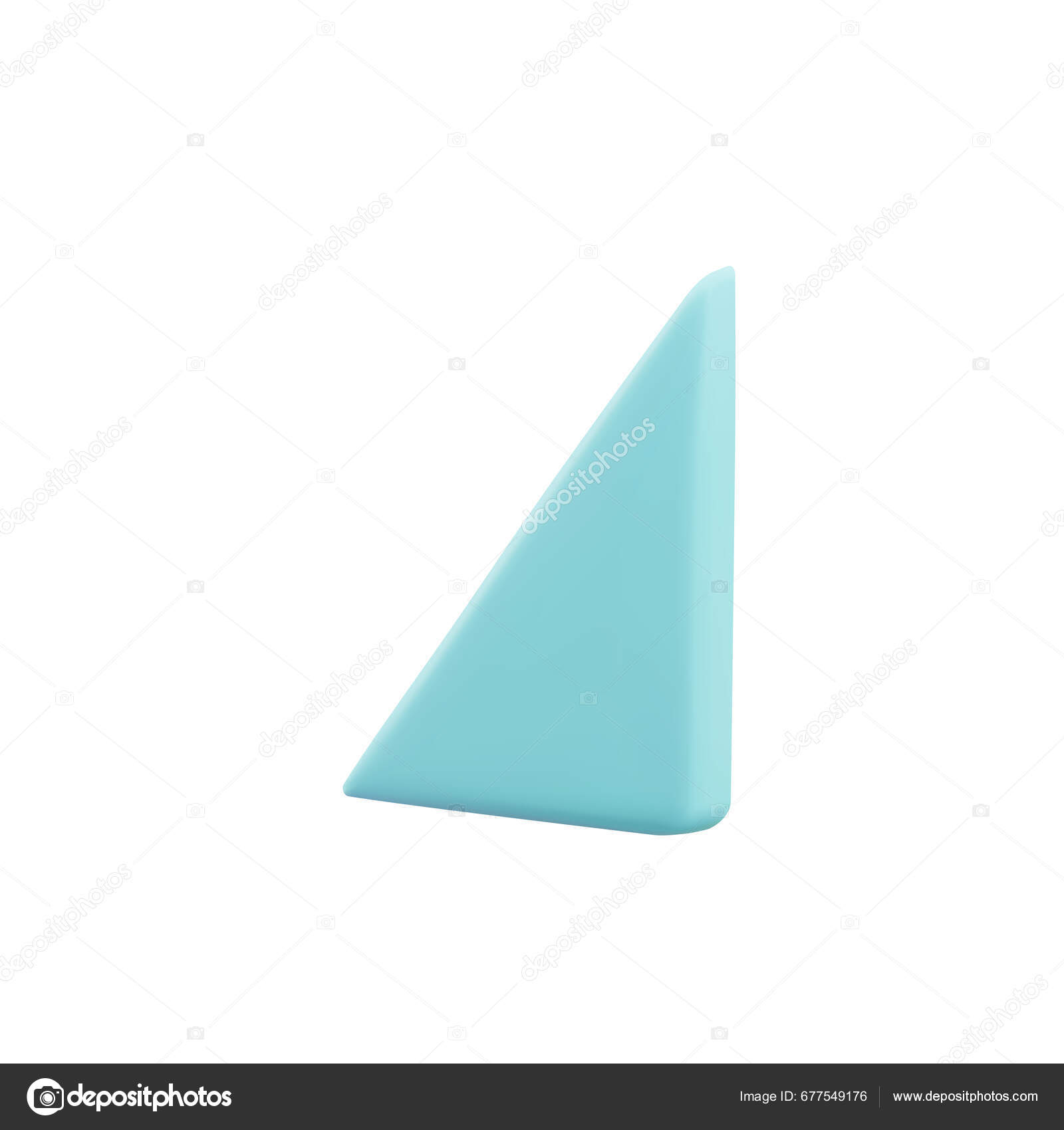 Bright Realistic Blue Triangular Shape Style Vector Illustration ...