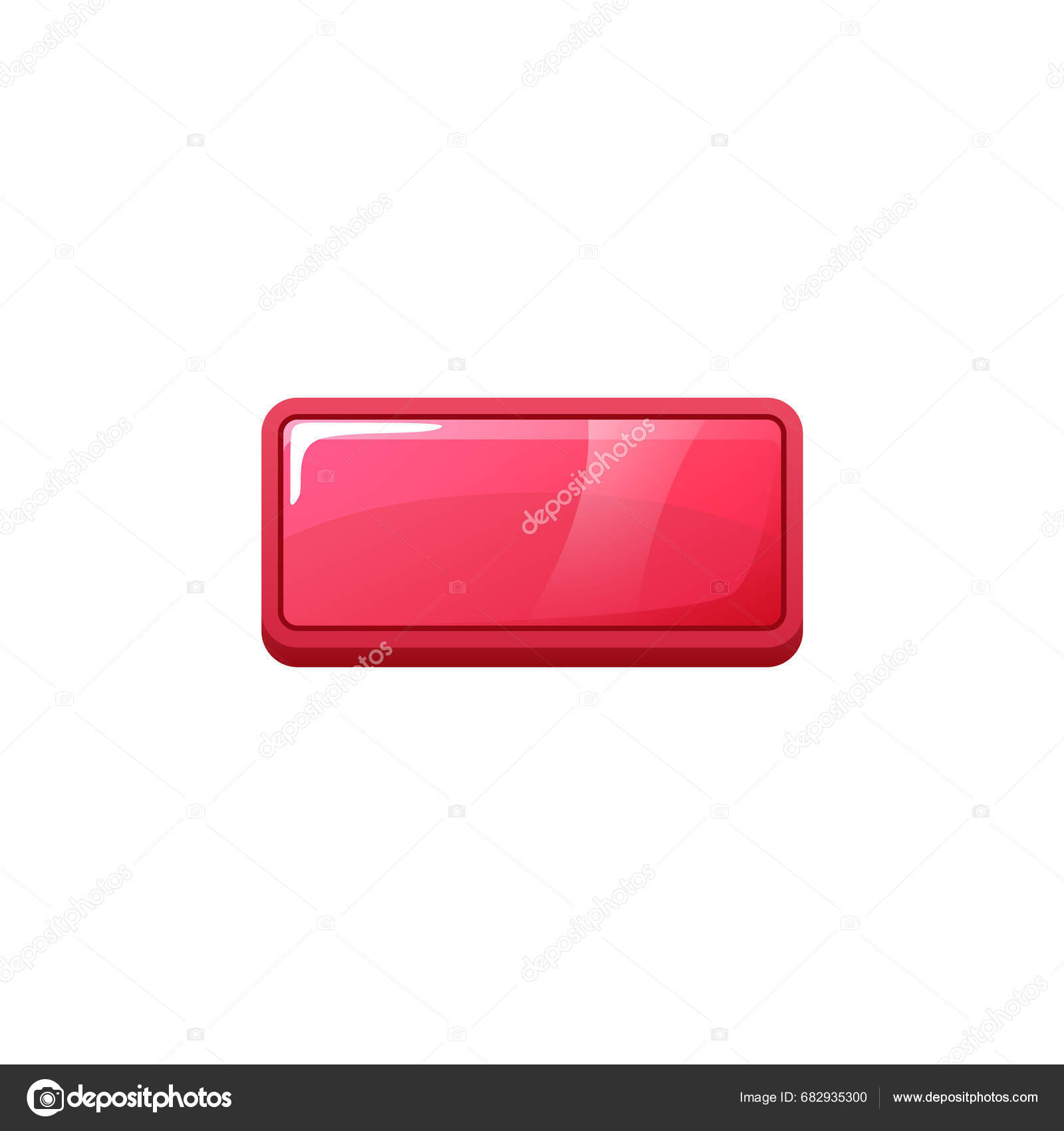 Vector Pink Game Button Frame Square Shape Options Selection Glossy ...