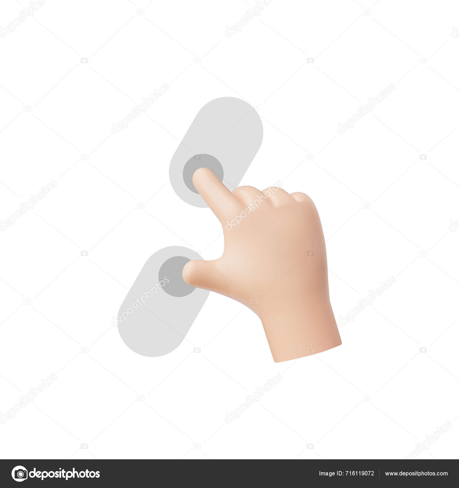 Icono Mano Dibujos Animados Para Dispositivos Pantalla Táctil ...