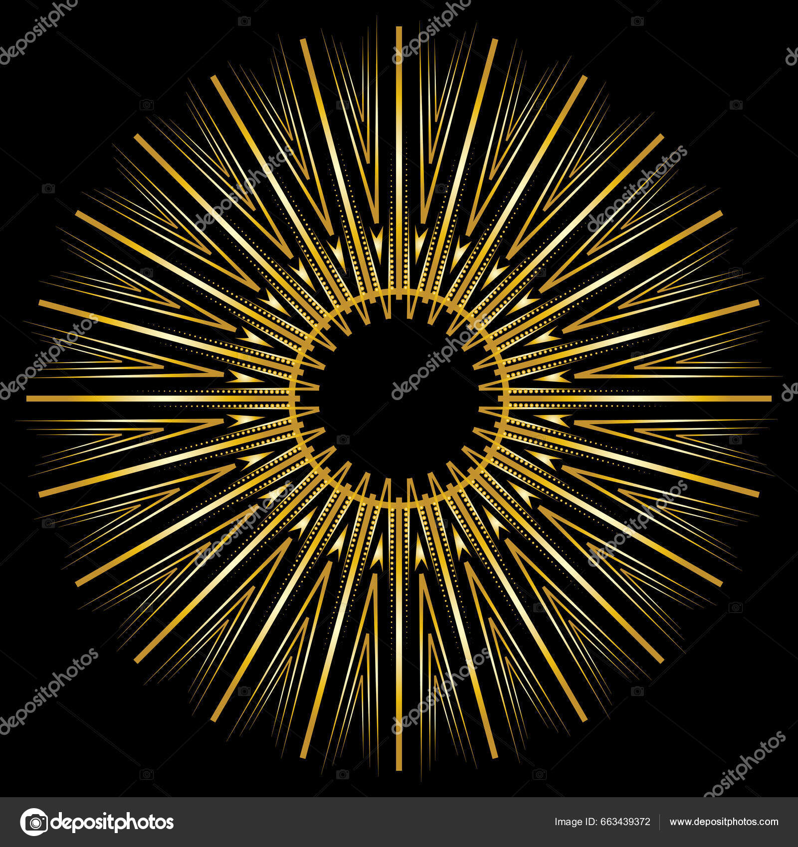 Sun Ray Fire Flare Blast Burst Explosion Effect Eps File Stock Vector ...