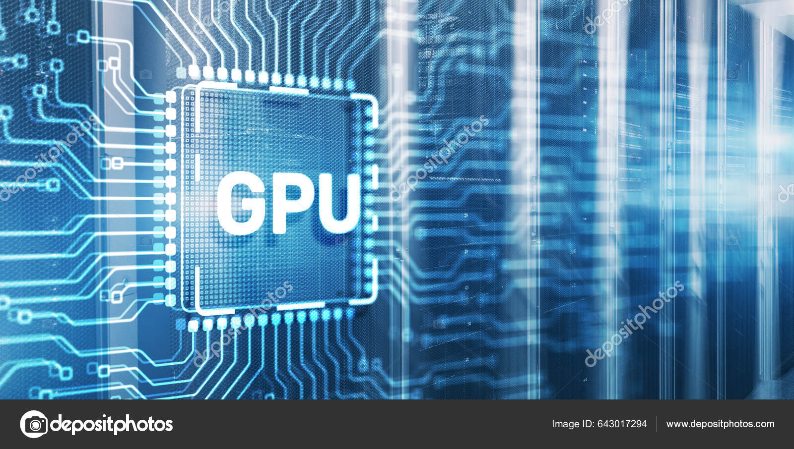 Gpu Graphic Processor Hardware Tech Electronic Circuit Board Chip — Stock Photo © Funtap #643017294