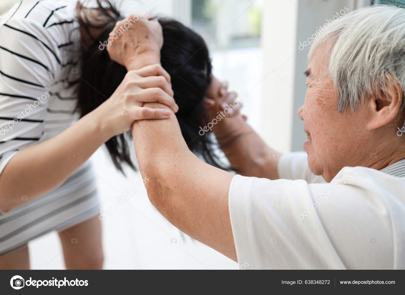 Angry Asian Old Elderly Patient Mood Disorders Violent Aggressive ...