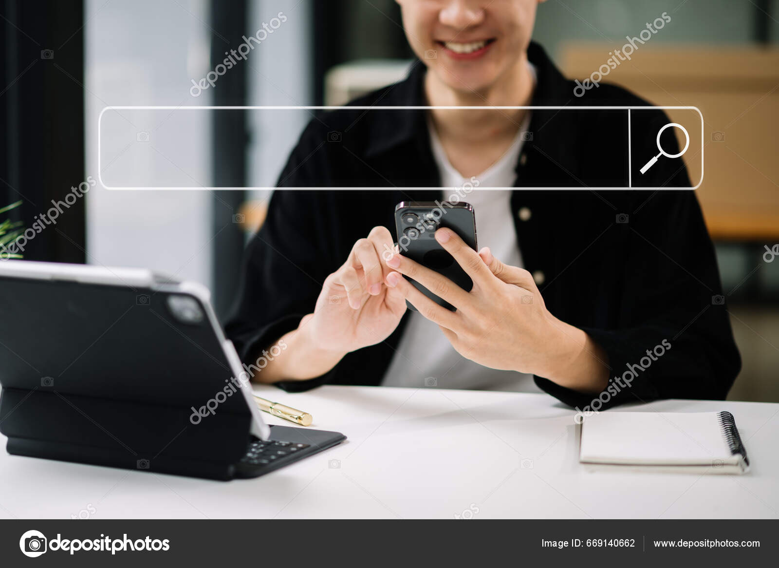 Searching Browsing Internet Data Information Networking Concept Blank Search Bar Stock Photo by ...