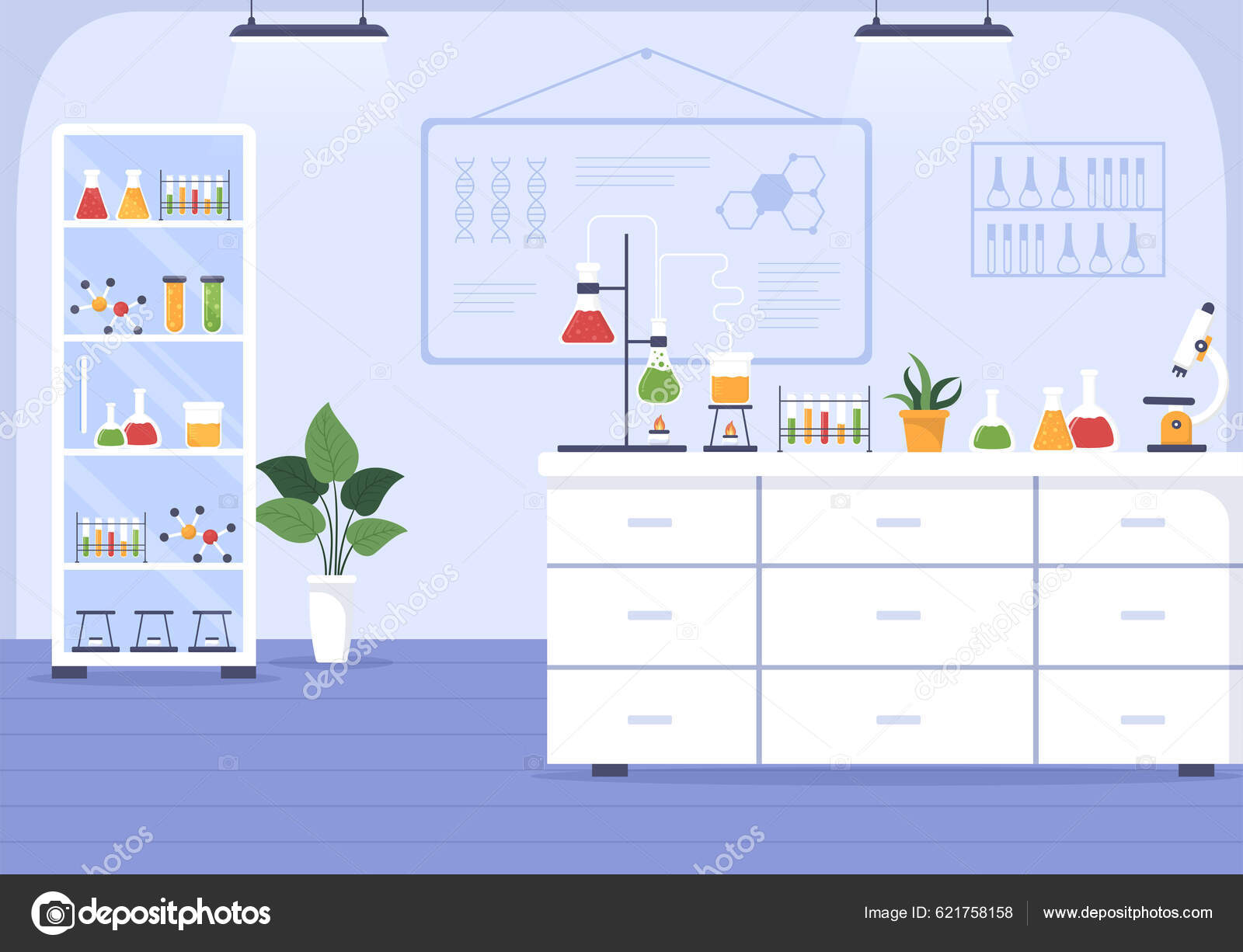 Laboratorio Con Realización Investigaciones Científicas Experimentación ...