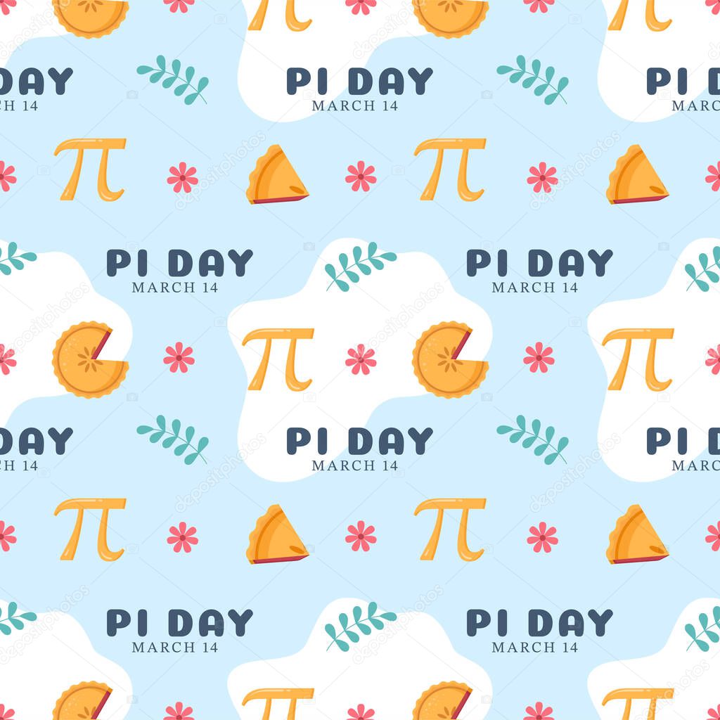 Diseño del patrón inconsútil del día Pi con constantes matemáticas o ...