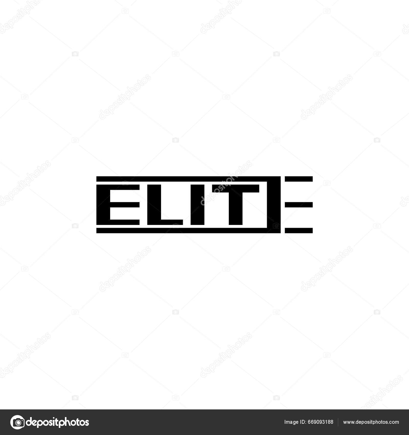 Elite Word Typography Logo Design Stock Vector by ©Designer92 669093188