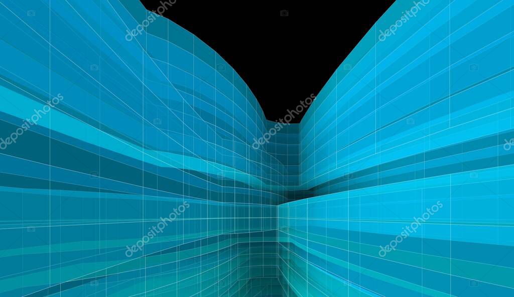 dise o abstracto de rascacielos de papel pintado arquitect nico, fondo de concepto digital 2024