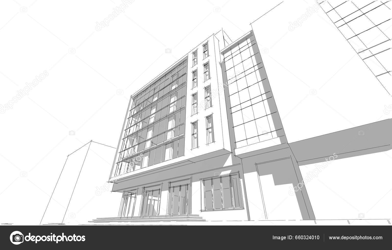 Abstract Purple Architectural Wallpaper High Building Design Digital ...