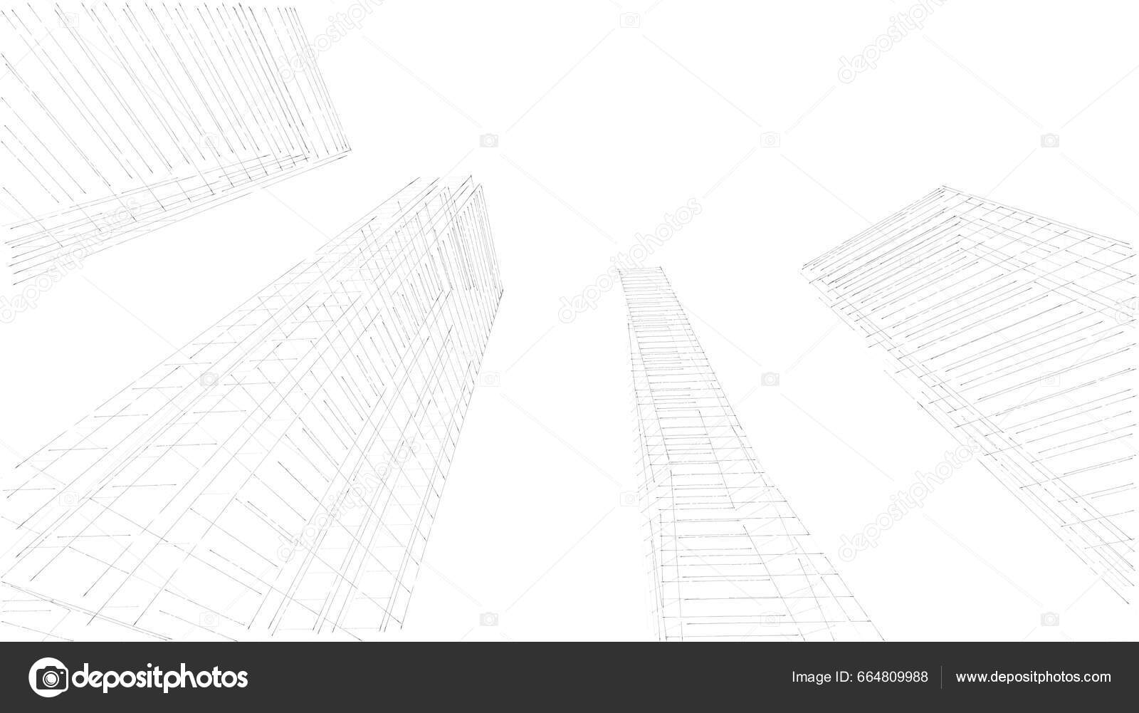 Abstract Architectural Wallpaper High Building Design Digital Concept ...