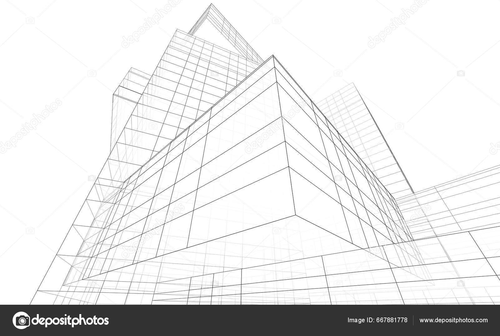 Abstract Architectural Wallpaper High Building Design Digital Concept ...