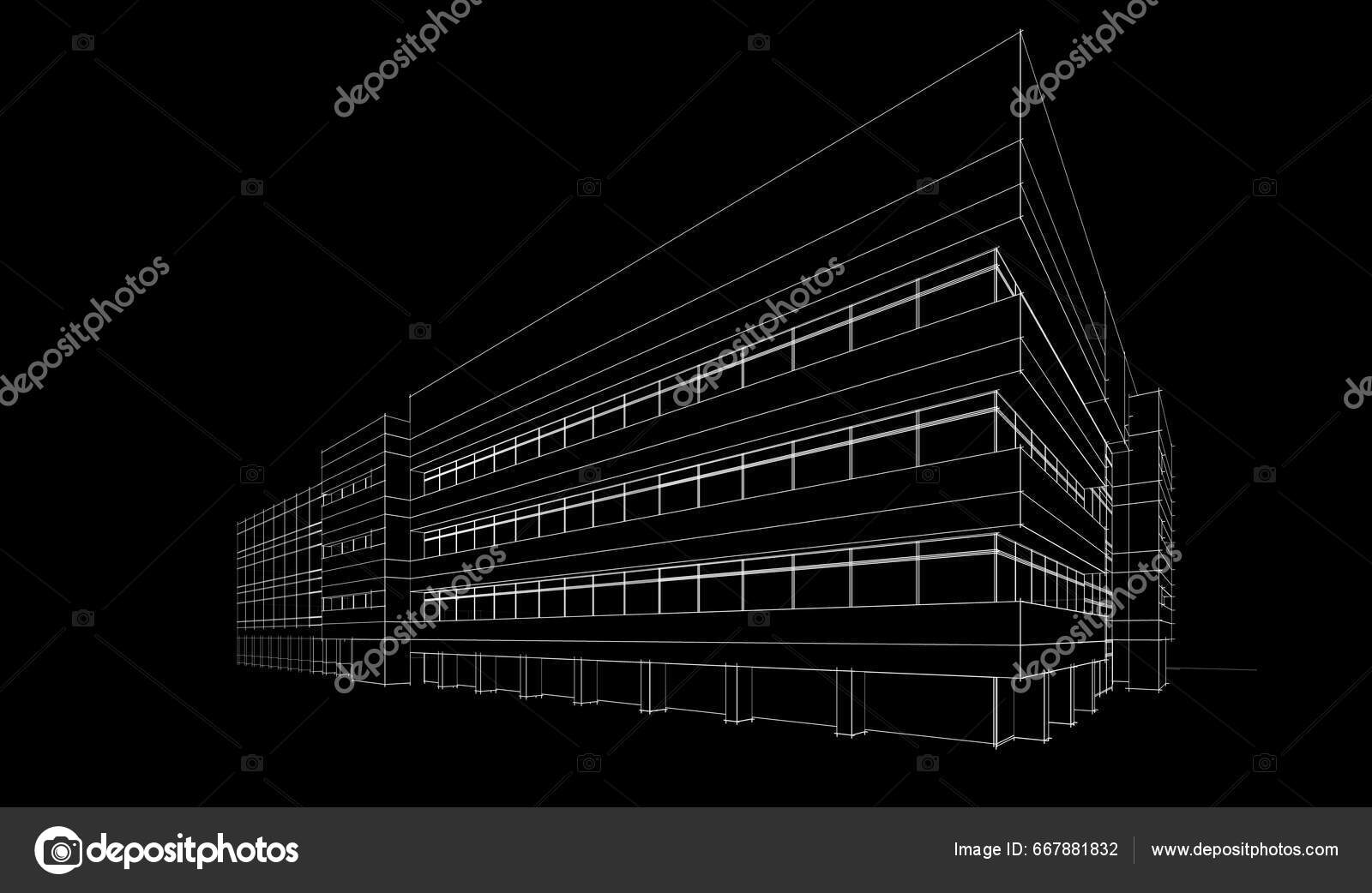 Abstract Architectural Wallpaper High Building Design Digital Concept ...