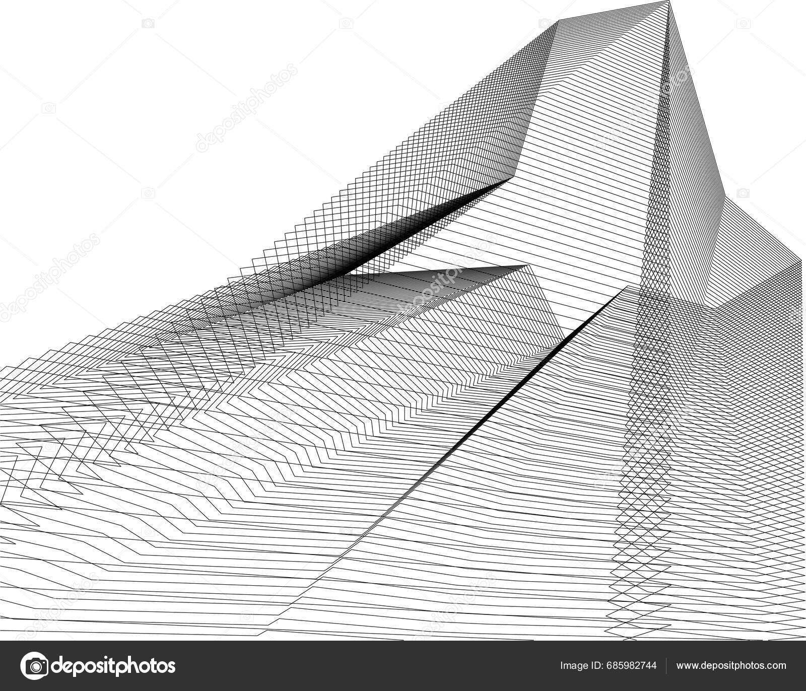 Futuristic Abstract Skyscraper Background Vector Illustration Stock ...