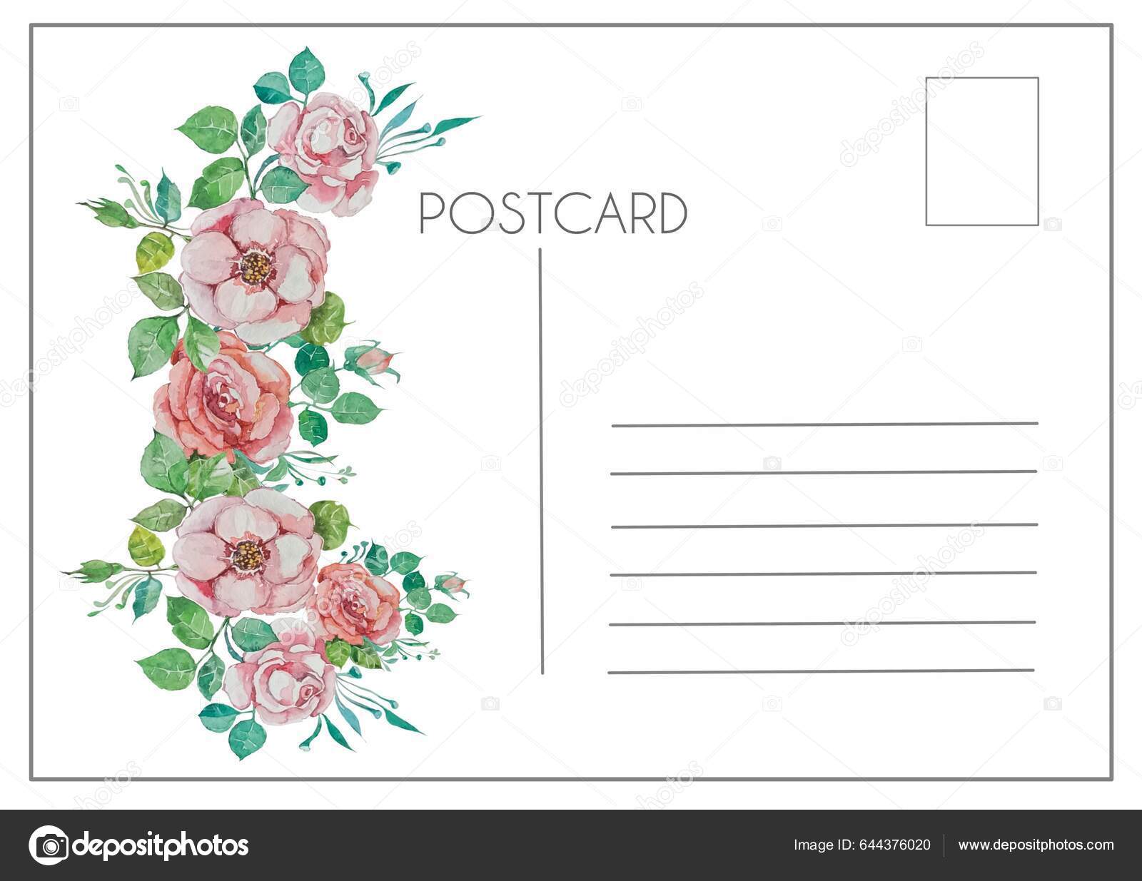Card Layout Design Flower Composition Decorative Background Botanical ...