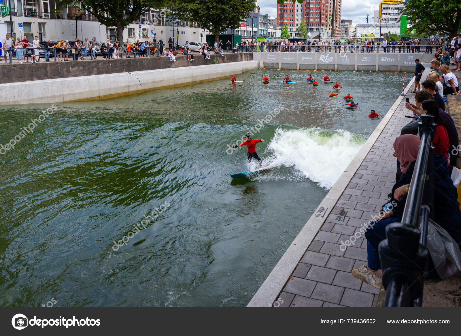 2024 Rotterdam Blaak Netherlands Urban Wave Pool Named Rif010 Located ...