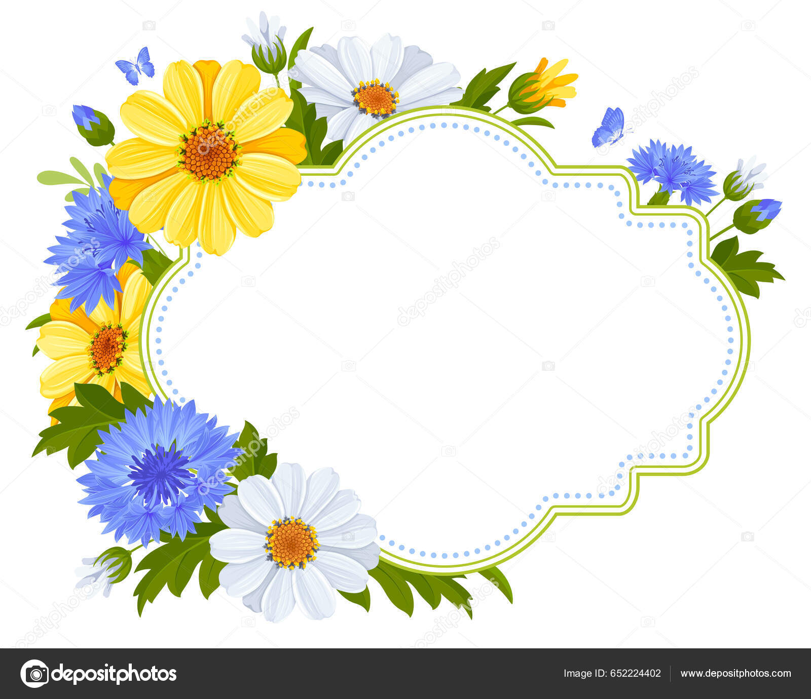 Yellow Daisy Border Clipart