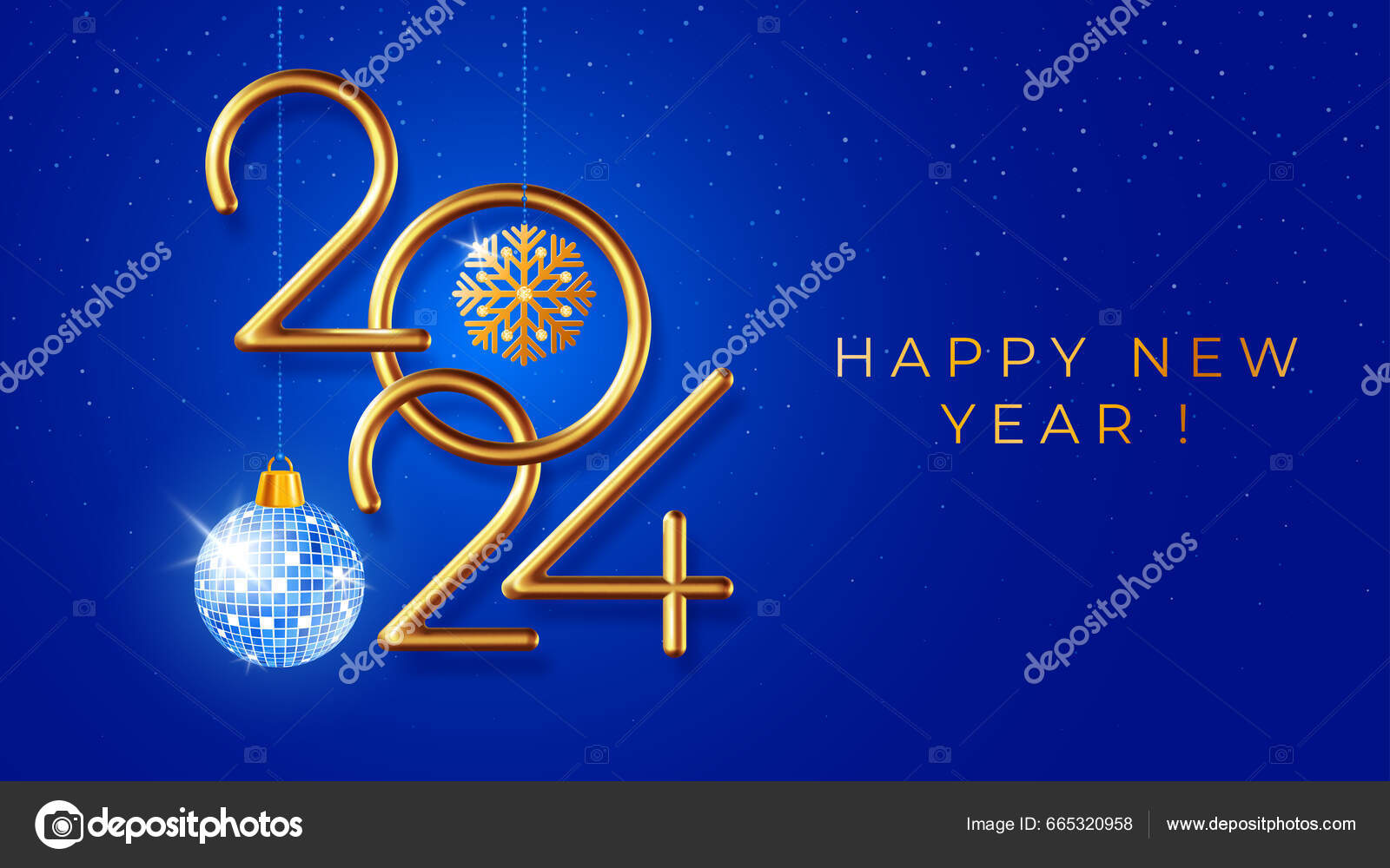 Tahun Baru 2024 Kartu Ucapan Atau Templat Banner Komposisi Asli Vektor Stok oleh ©Pazhyna 665320958