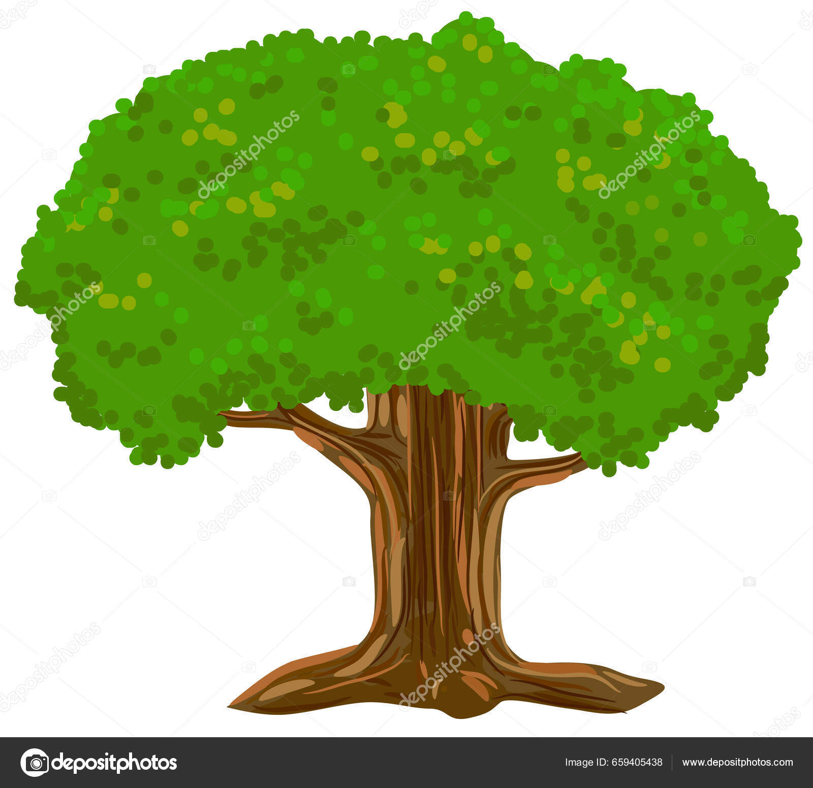 Tree Green Moss Stock Vector by ©webstocker 659405438