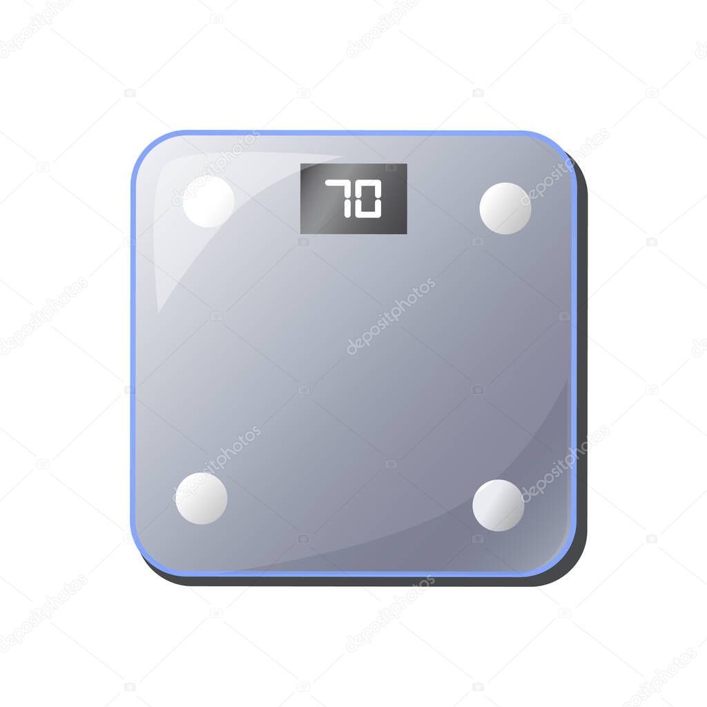 Ilustración vectorial de básculas digitales para control de peso ...